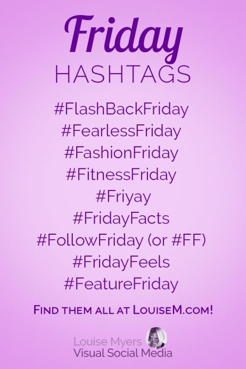 129 Hashtags for Days of the Week to Skyrocket Your Social | LouiseM
