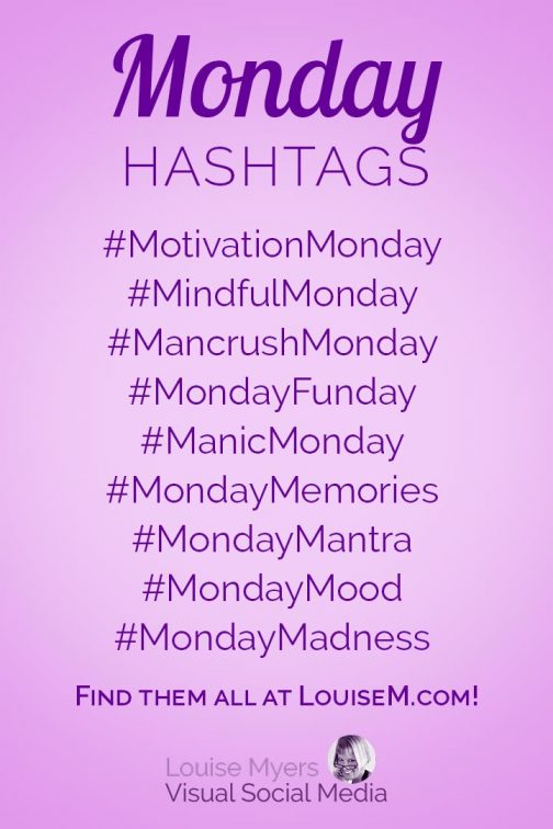 129 Hashtags for Days of the Week to Skyrocket Your Social | LouiseM