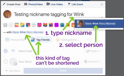 How to Tag First Names on Facebook