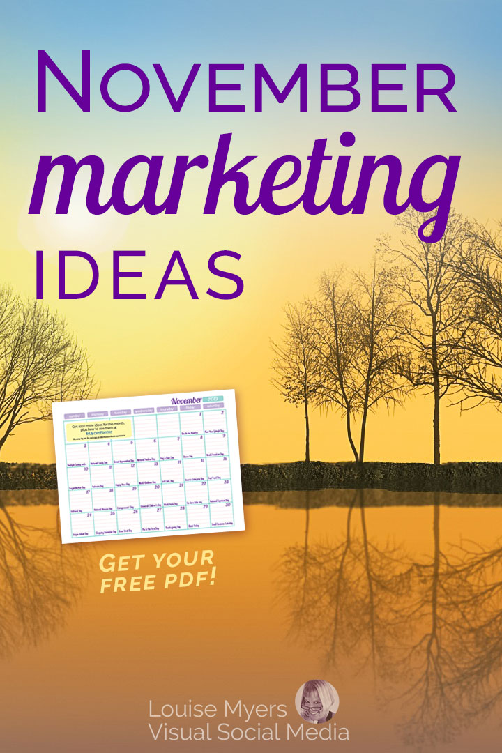 30 November Marketing Ideas You Need Now: FREE Download! | LouiseM ...