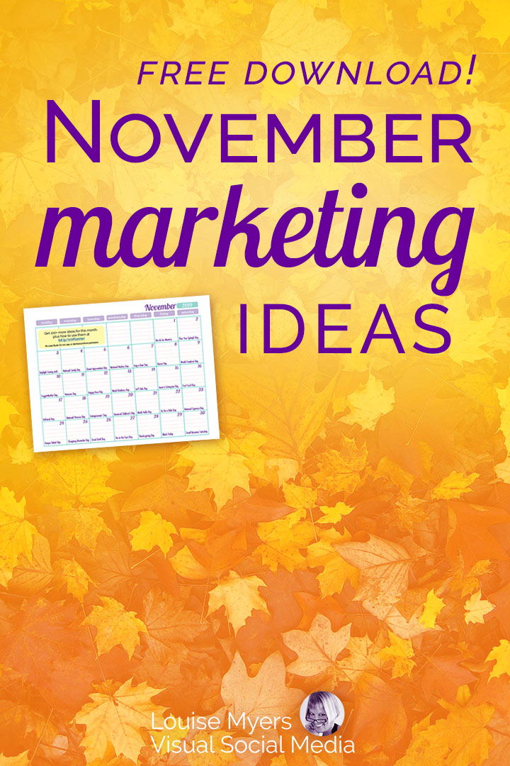 30 November Marketing Ideas You Need Now: FREE Download! | LouiseM ...