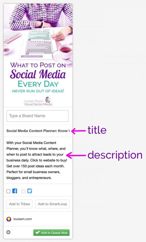 How to Write the Best Pinterest Descriptions and Titles | LouiseM