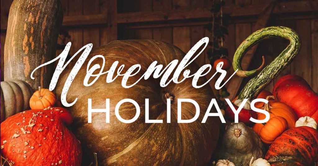 393 November Holidays You Need for Social Media Success (2022) | LouiseM